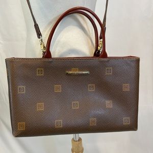 Texier | Bags | Vintage Texier Brown Leather Shoulder Or Arm Strap Logo ...